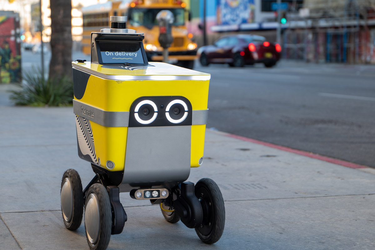 New Laser Eyes For Postmates Delivery Robot, Courtesy Of Ouster